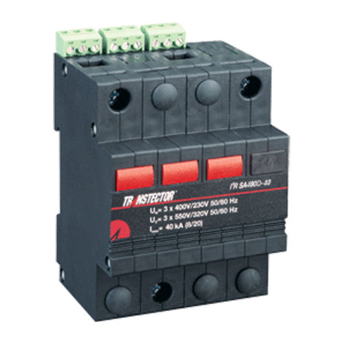 AC Surge Protector SPD I2R DIN-Rail 480 Vac 3-Phase Delta MOV 40 kA ...