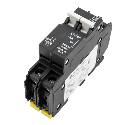 Branch Breaker, 2-Pole 120/240V, 15A, Field-Configurable for Power ...