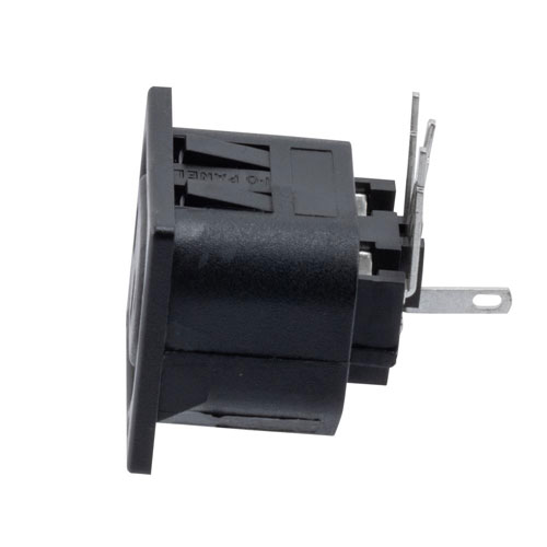 AC PEM 320-2-2/F IEC Inlet Connector, Snaps into 1.0 mm panel Mount ...