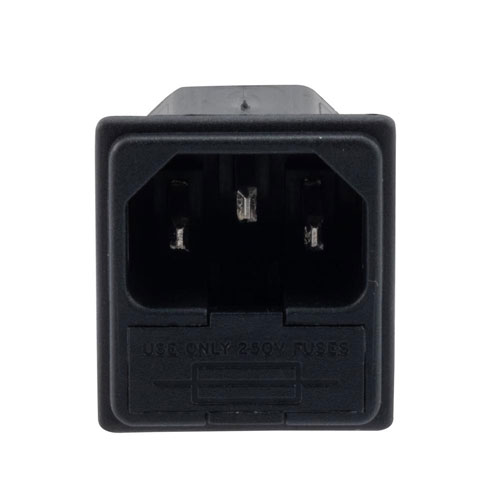 AC PEM C14 type 1.0 mm Snap-In Panel Mount IEC inlet connector AC power ...