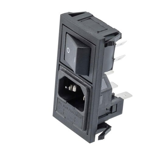 Vertical Power Entry Module, Twin-Fused C14 Inlet, I/O Marked Double ...