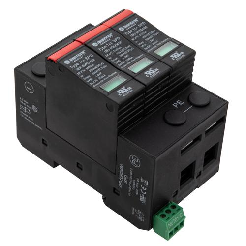 AC Surge Protector SPD I2R-50K DIN-Rail 480 Vac Three-Phase Delta MOV ...
