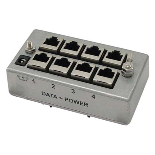 Power Over Ethernet PoE Midspan Injector Category 6 4 Port 802.3af Type ...